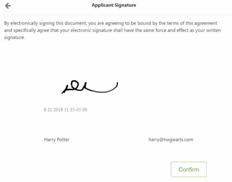 in order to save the signature, or